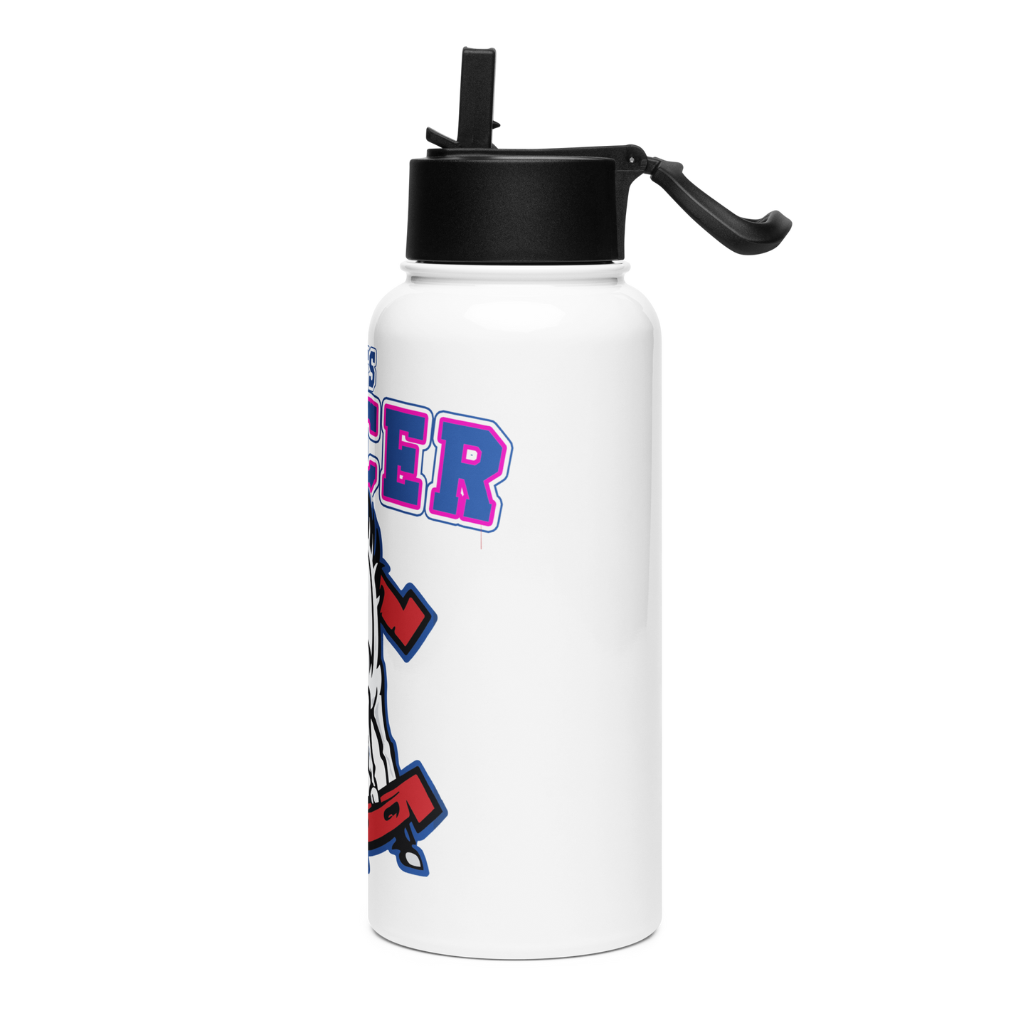 Crawford Girls Soccer- Stainless steel water bottle with a straw lid ...